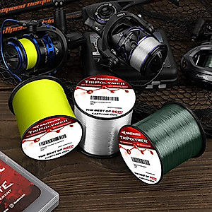 KastKing Tripolymer Advanced Monofilament Fishing Line - ¼ LB Filler Spools Mono Line, High Strength, Highly Abrasion Resistant, Super Smooth, Low Light Refraction, Tri-Extrusion Advanced Fish Line