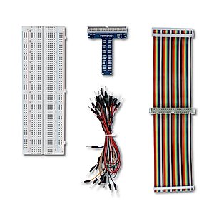 UCTRONICS GPIO Breakout Kit for Raspberry Pi Pico- Assembled Pi T- Type Breakout + 830 Tie Points Solderless Breadboard + 40 Pin Male - Female - Male Rainbow Ribbon Cable + 65pcs Jump Wires