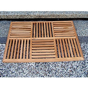 New Grade A Teak Wood 36"x24.5" Basket Weave Door/Shower/Spa/Bath Floor Mat #WFAXBWFM