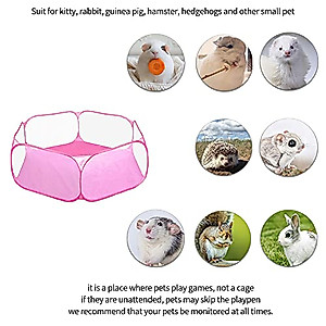 100 Pcs Rabbit Pee Pads and Small Animal Playpen, 18" x 13" Pet Toilet/Potty Training Pads, Small Animals C&C Cage Tent, Portable Yard Fence for Guinea Pig, Rabbits, Hamster, Chinchillas and Hedgehogs