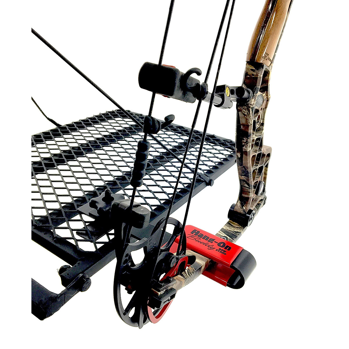 My Bow Buddy Regular Hang-On Buddy Tree Stand Bow Holder | Steel Bow Holder for Tree Stand with Rubber Grip | Works as a Compound or Crossbow Stand | Bow Holder Archery Stand with Quick Attach Knobs