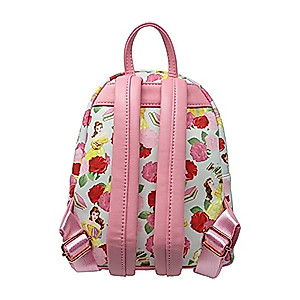 Loungefly Disney Beauty and the Beast Allover Print Womens Double Strap Shoulder Bag Purse