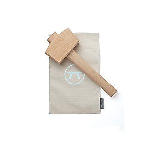 Outset Professional Lewis Bag and Ice Mallet Bartender Kit, 2 Piece Set, Beechwood