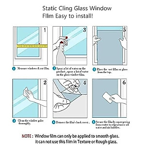 Brebasf Fantasy Forest Mushroom Home Window Film Abstract Oil Painting Style Green Trees Mushrooms Suitable for Living Room,Kitchen,bathroom-17.7W x23.6L in x1Pcs