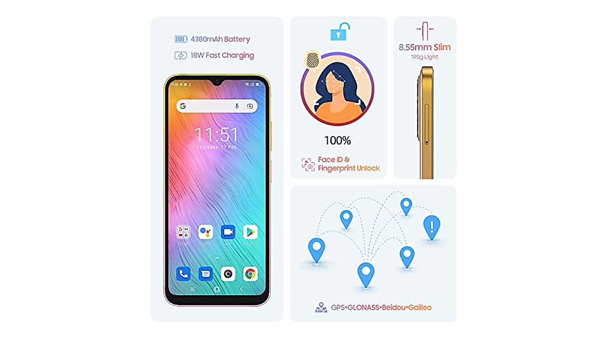 Blackview A95 Unlocked Android Phone - 8GB RAM, 128GB Storage