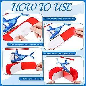 Faccito 10 Pcs Airplane Honeycomb Centerpieces Airplane Party Supplies 3D Airplane Table Topper Aircraft Centerpieces Decorations Airplane Standing Cards for Birthday Party Baby Shower Decor Supplies