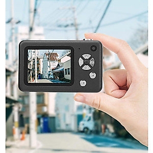 Digital Camera, 48MP 2.5K Digital Camera with 8X Zoom, 2.4 Inch HD Screen, Dual Lens, AF Autofocus, Selfie Camera for Student Christmas Birthday Gifts (Black)