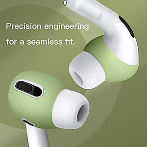 DamonLight AirPods Pro Ear Tips [Fit in The Case] 2 Pairs Cover Designed for Apple AirPods Pro, Anti Slip Silicone Cover, Dust and Scratch Free, Comfortable Listening - White
