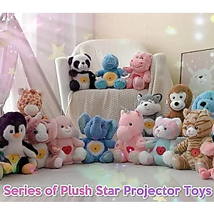 Cuteoy Plush Pink Unicorn Star Projector Musical Adjustable Singing Night Light Stuffed Animals Glowing Plushies Toy Gifts for Kids Birthday Easter Christmas,13''