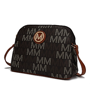 MKF Crossbody bag for women - Removable Adjustable Strap - Vegan leather Crossover Designer messenger Purse Brown