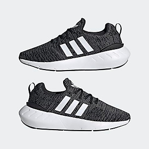 adidas Originals Baby Swift Run 22 Sneaker, Black/White/Grey, 6 US Unisex Infant