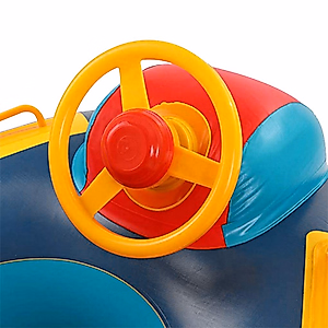 Cute Child Kids Inflatable Pool Float PVC Summer Swim Float Air Bed Lake Boat Swimming Floats with 2 Handles Surfing Raft Bodyboard Floating Mattress Seat Swim Ring for Girls Boys 1-5 Years