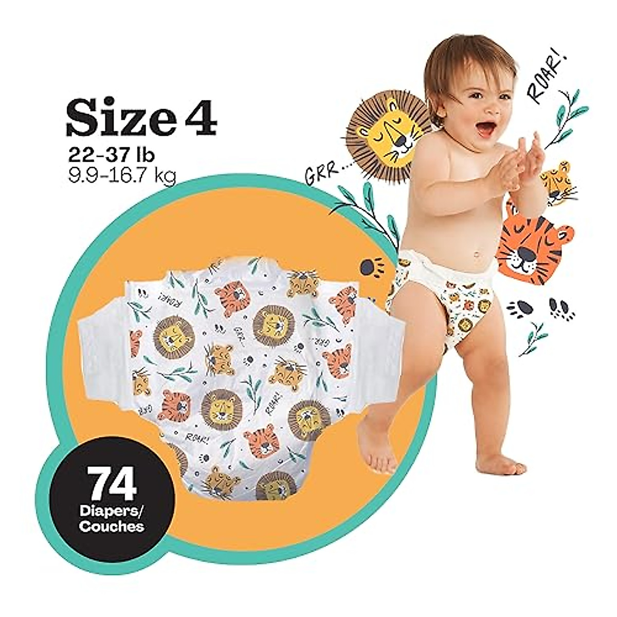 Hello Bello Club Box Diapers -Bolt Babes & Woodland Animals - Size 4 (74ct)