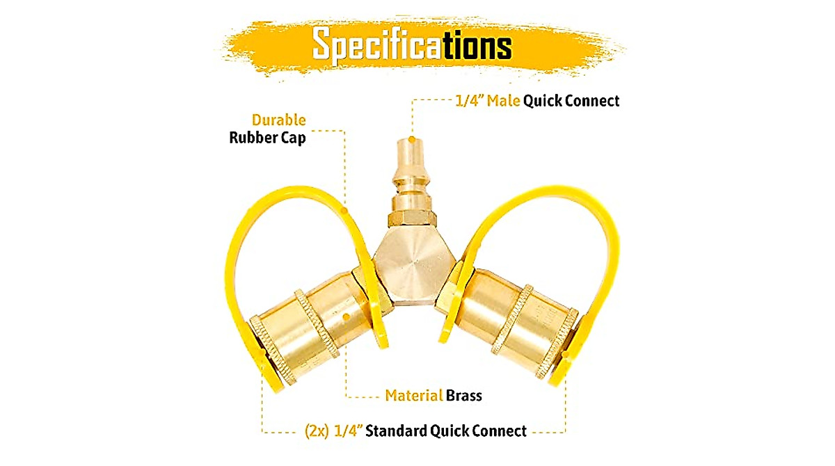GasOne RV Propane Y Splitter: Connect Multiple Appliances Easily