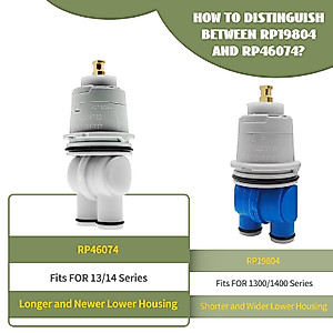 RP46074 R10000 Shower Valve Cartridge Compatible With Delta R22000 R1100 1300 1400 13/14 Series Single Handle Bath Tub and Shower Faucet Parts For Select Monitor Valves