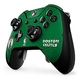Skinit Decal Gaming Skin Compatible with Xbox One Elite Controller - Officially Licensed NBA Boston Celtics Green Primary Logo Design