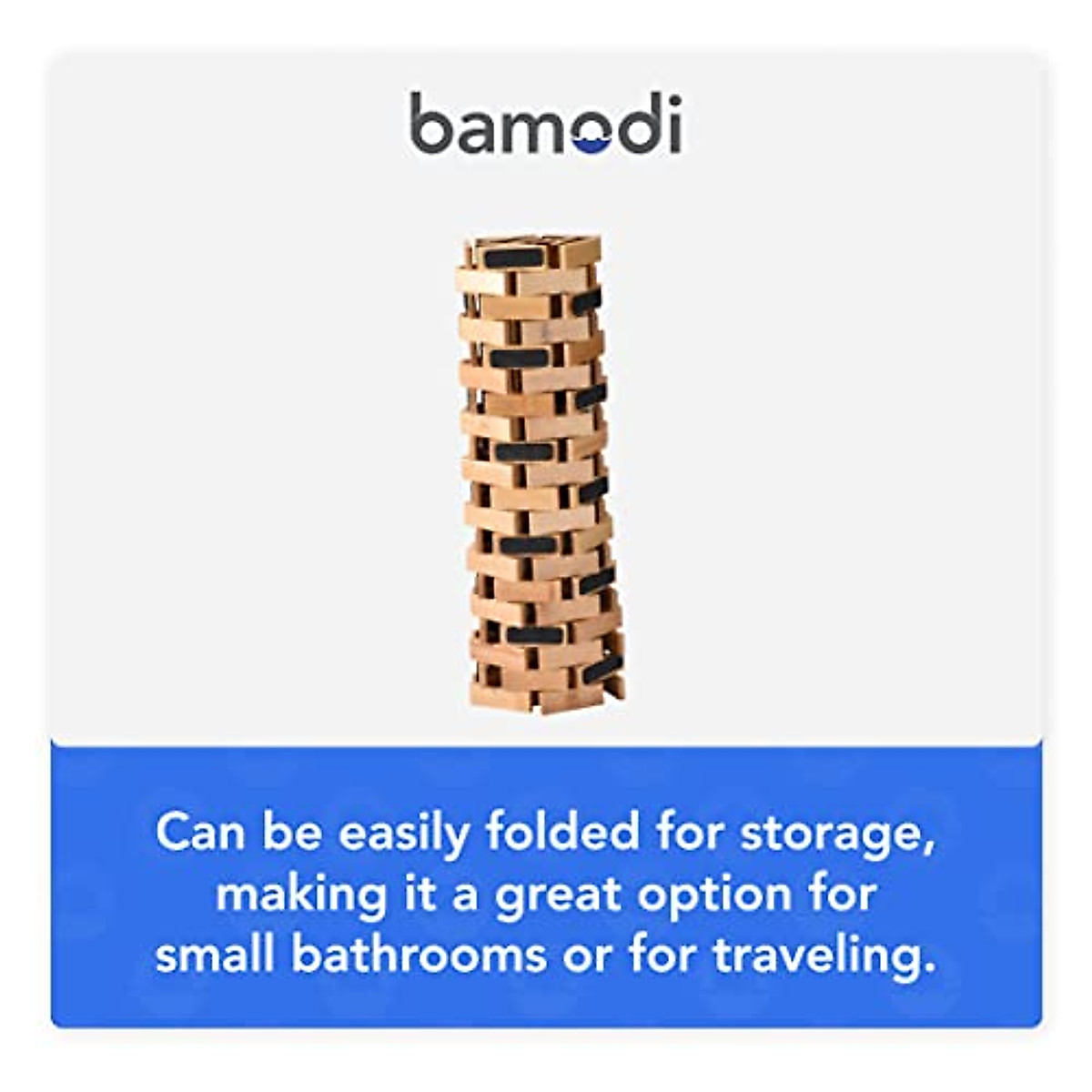 Bamodi Bathroom Bamboo Floor Mat - Wooden Bath Rug - Natural Wood Accessories for Spa, Bathtub, Kitchen, Pool, Beach Area - Mats for Inside Shower