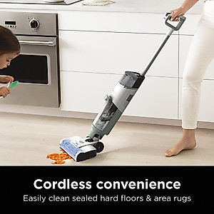 Shark AW201 HydroVac Cordless Pro XL 3-in-1 Vacuum, Mop & Self-Cleaning System with 2 Antimicrobial Brushrolls* & 2 Solutions for Multi-Surface Cleaning, for Hardwood, Tile, Area Rug & More, Tea Green