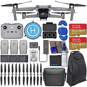 DJI Mavic Air 2 Fly More Combo - Drone Quadcopter UAV with 48MP Camera 4K Video 128GB Pilot Bundle with Backpack + Landing Pad + More