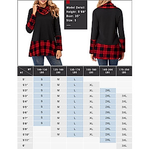 Miusey Plus Size Top,Ladies Fall Clothes for Women Cute Sweatshrits Long Sleeve Cowl Neck Pullover Sweater Juniors Flowy Top A Line Swing Henline Top and Blouse Dark Green XXXL