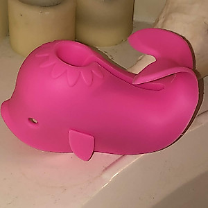 Bath Spout Cover for Bathtub - Faucet Baby Covers Protects Baby During Bathing Time While Being Fun. Cute Soft Whale Making Enjoyable Safe Baths Your Child Will Love. (1 Pack, Pink)
