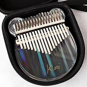 KIMI 17-Key Rainbow Bear Kalimba Thumb Piano Transparent Acrylic Material with Carry Bag