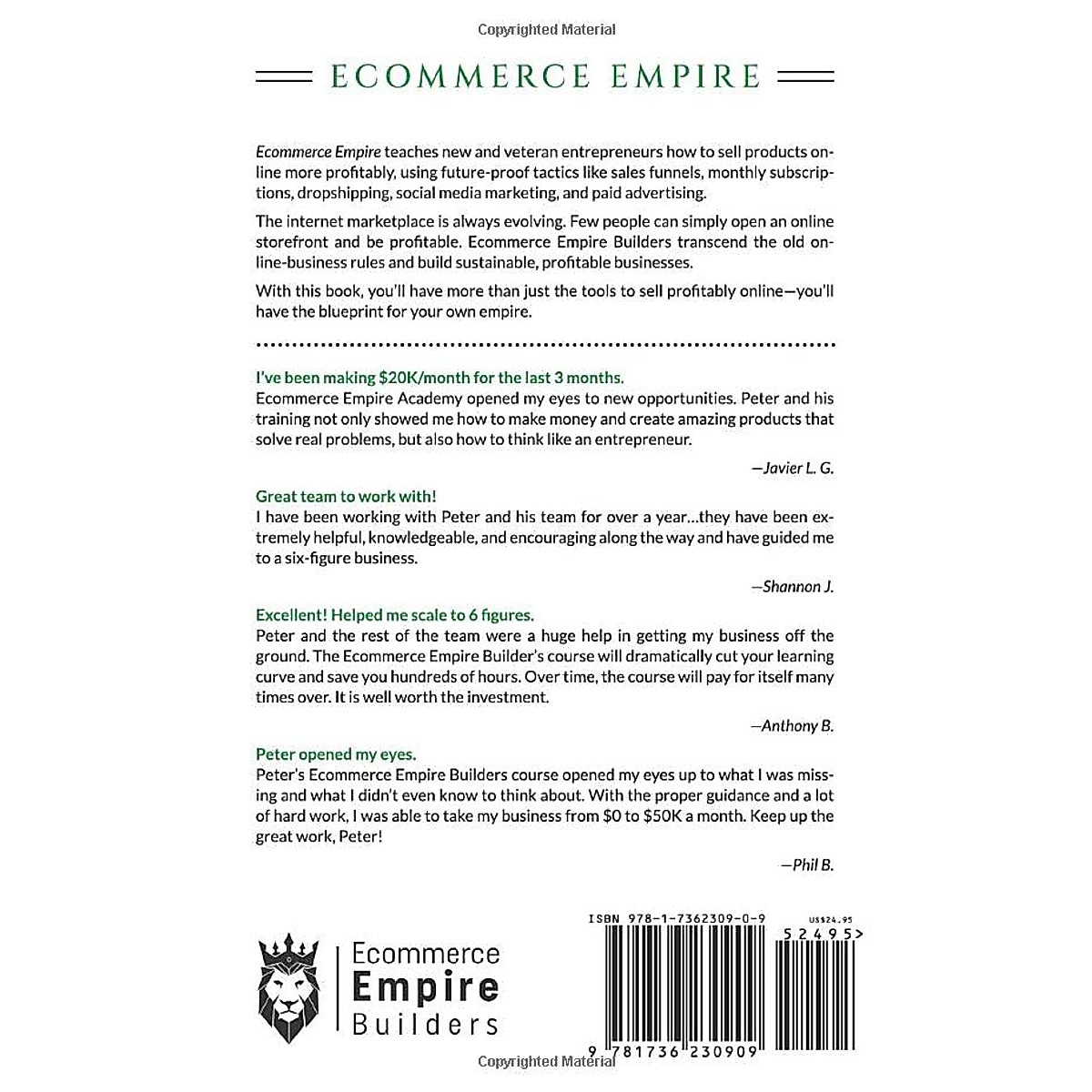 Ecommerce Empire: The Definitive Guide To Starting & Scaling A Future-Proof Online Business