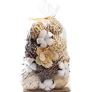 CIR OASES Decorative Balls Assorted Spherical Rattan Twigs Wicker Balls Cotton for Bowl and Vase Filler Balls Spheres Orbs Filler Centerpiece Home Decor