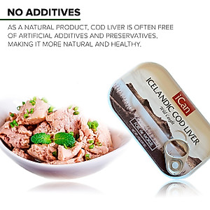 Ican Icelandic Wild Cod Liver 4.06oz/115g Pack of 3