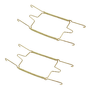 MroMax Plate Hanger 10" U Type Stainless Steel Plate Hangers Invisible Wall Hooks for Walls Compatible Decorative Plates Hooks Dish Display Holder Golden 2PCS