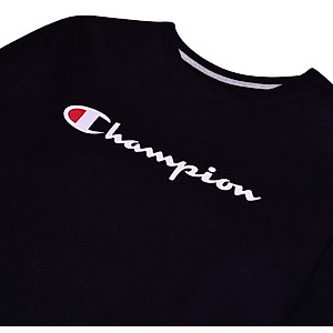 Champion Big and Tall Crewneck Sweatshirt - Cotton Casual Sweatshirt for Men Black