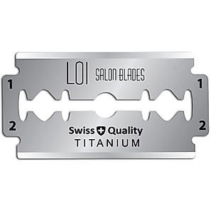 100 Loi Titanium Double Edge Razor Blades For Safety Razor - Men´s Safety Razor Blades For Shaving For Men For A Smooth And Clean Shave (1 Year Supply)
