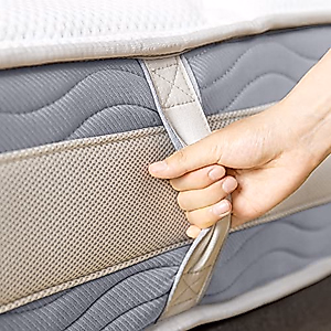 ZINUS 10 Inch Green Tea Cooling Gel Memory Foam HybridMattress / Pocket Innersprings for Motion Isolation / Edge Support, Queen, White