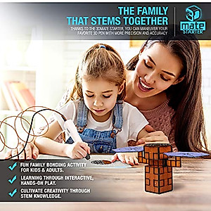 3Dmate Starter - Transparent 3D Pen Mat 9 x 7 Inches - Flexible Two-Sided Heat-Resistant Silicone - 3D Pen Accessories Compatible with Stencils - STEM Activity for Kids, Adults
