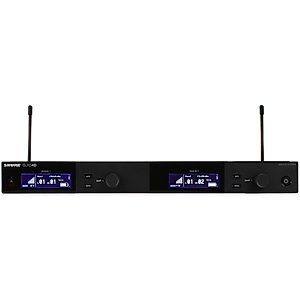 Shure SLXD4 Dual Channel Receiver - for use with SLX-D Digital Wireless Microphone Systems, Transmitters Sold Separately | G58 Band (SLXD4D=-G58)