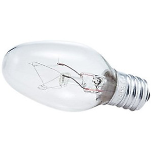 Philips C7 Clear Night Light: 7-Watt, E12 Candelabra Base Light Bulb, Soft White, 4-Pack, 415463