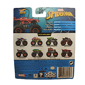 DieCast Hotwheels 2021 Monster Trucks Marvel [Spider-Man] 8/75 with re-Crushable car