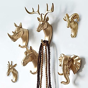 MAXVITAVELA 6 Pack Creative Antlers Coat Hooks/ Single Wall Hook, Hooks Mounted for Coat, Bag, Towel, Key, Wall, Hook Rack, Hanging Coats Bathroom Entryway, Decorative Gift