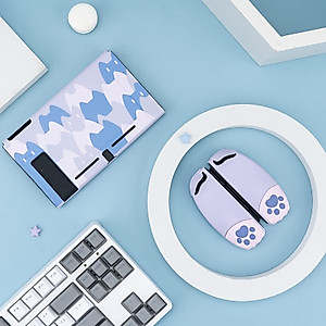 GeekShare Soft Silicone Protective Case Compatible with Nintendo Switch Console (Purple)