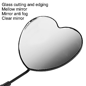 Lash Mirror, Detachable Heart Shape Eyelash Mirror with Knurled Handle, 45° Angle Design Hand Mirror, for Eyelash Extension, Lipstick and Mascara Applying, Eyeliner Drawing