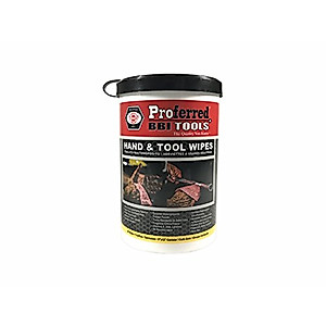 Proferred - T99001 PROFERRED Hand and Tool Wipes, Heavy Duty Tool Cleaning Wipes, Hand Cleaning Wipes, Degreasing, Waterless Hand Cleaner, Dual Surface, Work Surface Wipes,82 Count (Pack of 1)