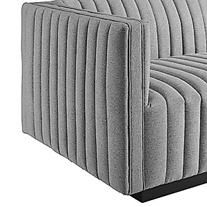 Modway Conjure Sectional, Black Light Gray