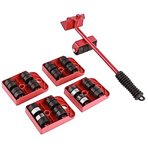 5Pcs Furniture Lifter Mover with Universal Wheel Dolly, 200kg Bearing for Sofa Table Cabinet, Simple Moving, Sturdy Structure