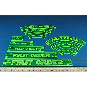 LITKO Space Fighter 2nd Edition Maneuver Gauge Set | Movement Tools | Compatible with Star Wars X-Wing | Set of 11 (First Order)