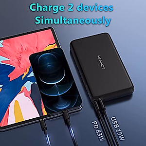 Portable Charger, HenHot 30000mAh Laptop Power Bank, 100W Dual Fast Charging Battery Pack Portable Phone Charger, Compatible with iPhone 14/13/Pro max, MacBook, Switch, Steam Deck, Galaxy,Google Pixel