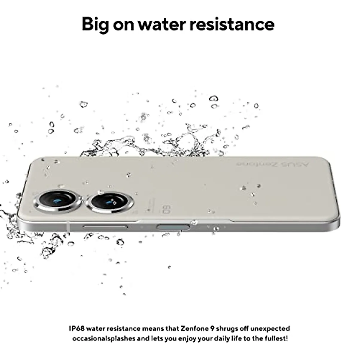 ASUS ZenFone 9 Cell Phone, 5.9” FHD+ 2400x1080 AMOLED 120Hz, IP68, 4300mAh Battery, 50MP/12MP Dual Camera, 12MP Front, 8GB RAM, 256GB, 5G LTE Unlocked Dual SIM, White, AI2202-8G256G-WH [US Version]