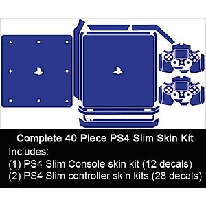 Gold Chrome Mirror - Vinyl Decal Mod Skin Kit by System Skins - Compatible with PlayStation 4 Slim Console (PS4S)