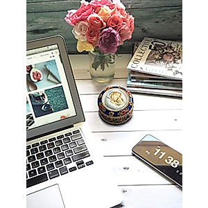 Fashion Craft Madonna and Child Rosary Trinket Box, 2 3/4", Multicolor