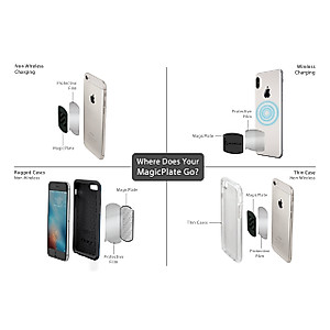 Scosche MPWD2PK-UB MagicMount Pro Magnetic Car Phone Holder Mount with Suction Cup - 360 Degree Adjustable Head, Universal with All Devices - Suction Mount - Pack of 2