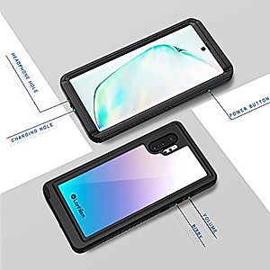 Lanhiem Galaxy Note 10 Case, Built-in Screen Protector [Compatible with Fingerprint ID], IP68 Waterproof Dustproof Shockproof Full Body Sealed Underwater Protective Cover for Samsung Galaxy Note 10